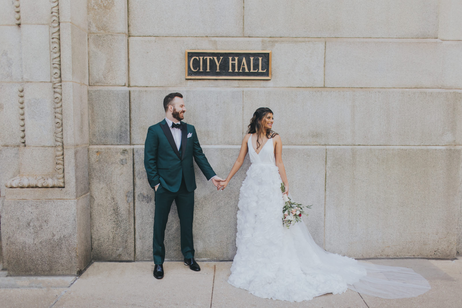 Intimate Chicago City Hall Elopement | Rhea & Jordan